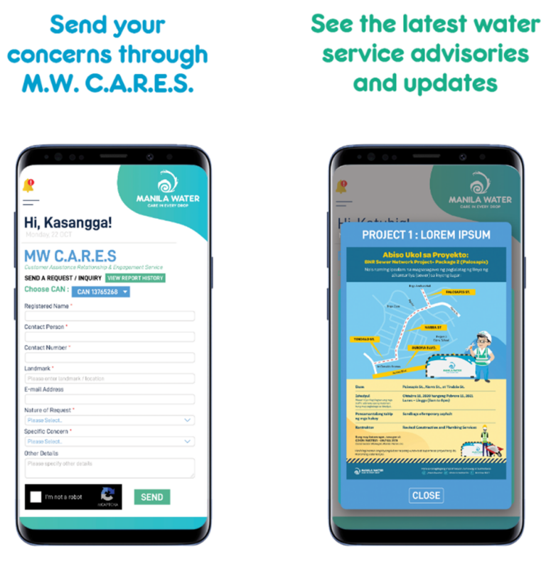 Manila Water App, Contact Information - PhilGizmo.com